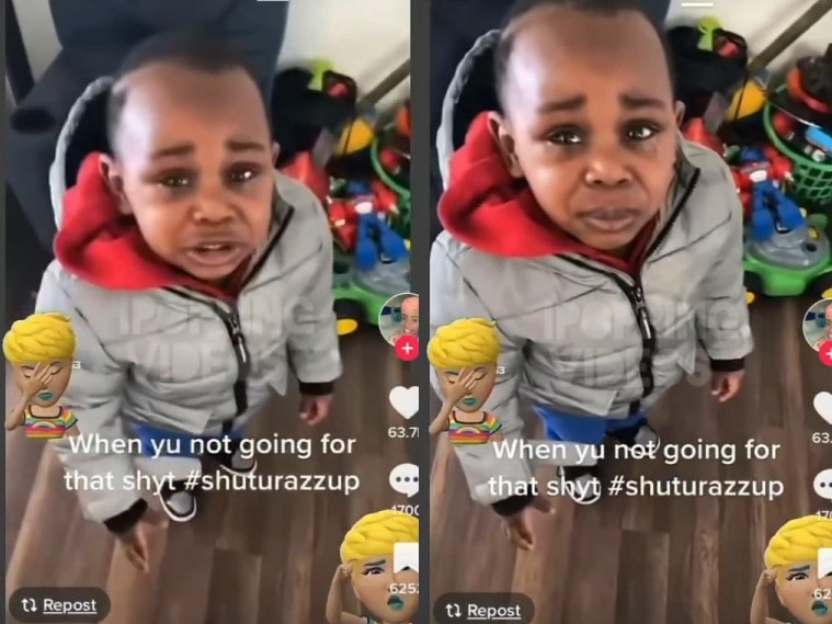 Little boy tells adult to stop talking