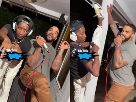 Two Men Performing a Cover of "Drake, 21 Savage - Rich Flex"