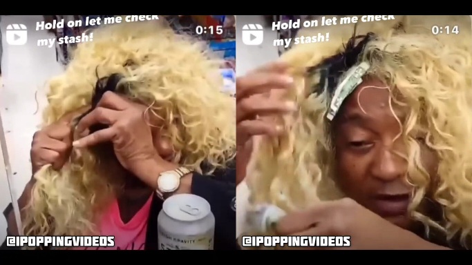 Please Wait as I Check My Stash in My Wig